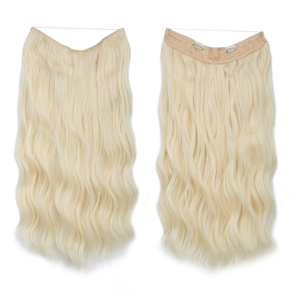 XmhyTop Thick Voluminous Curly Wavy Wire Hair Extensions, Undetectable ...