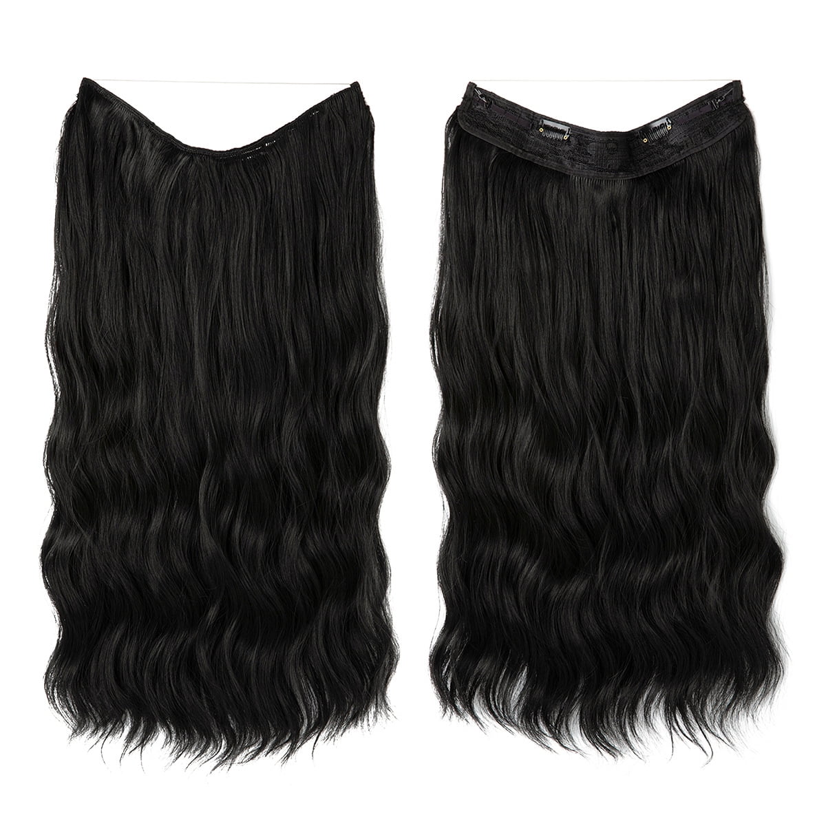 XmhyTop Thick Voluminous Curly Wavy Wire Hair Extensions, Undetectable ...