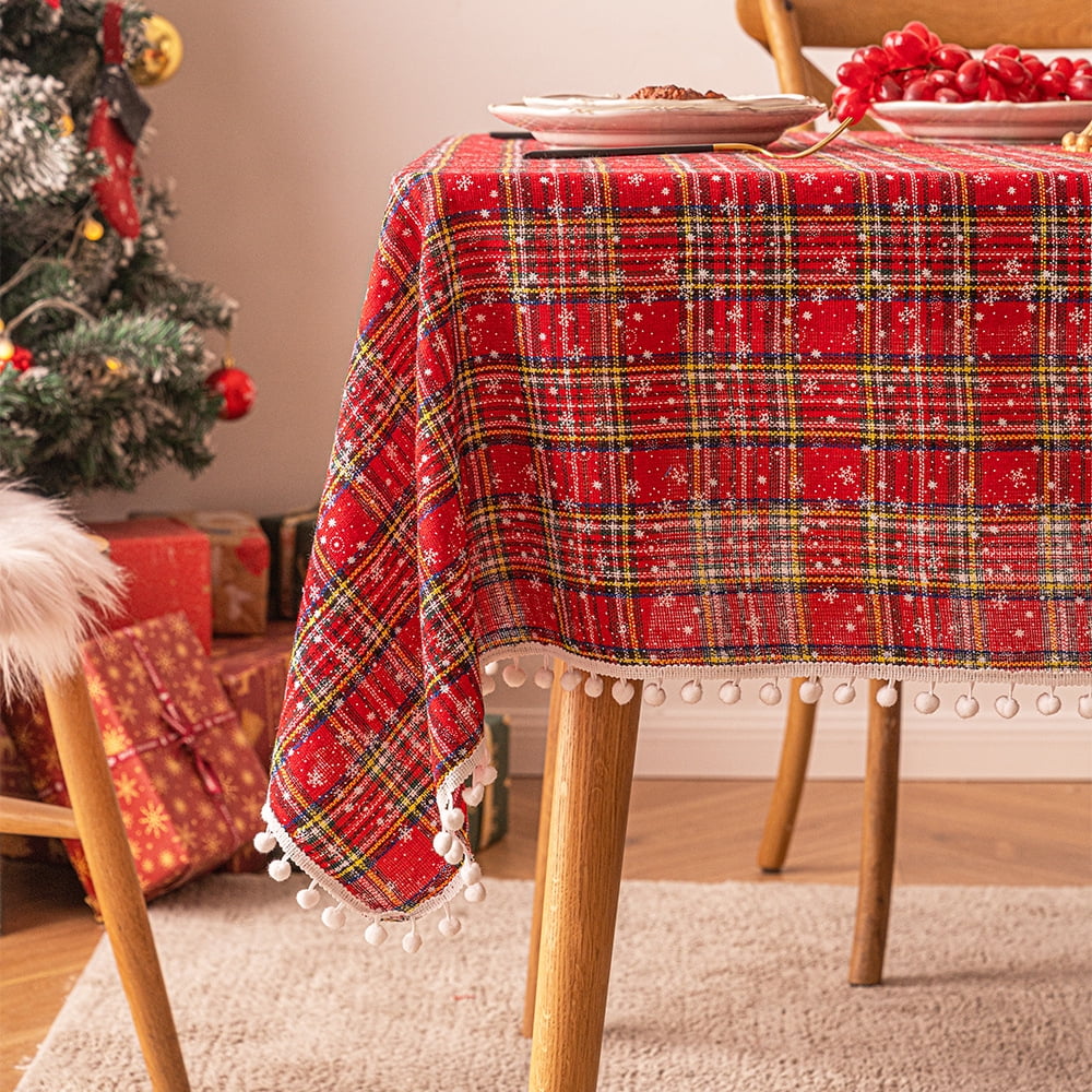 XmhyTop Transform Your Holiday Table with Our Christmas Plaid ...