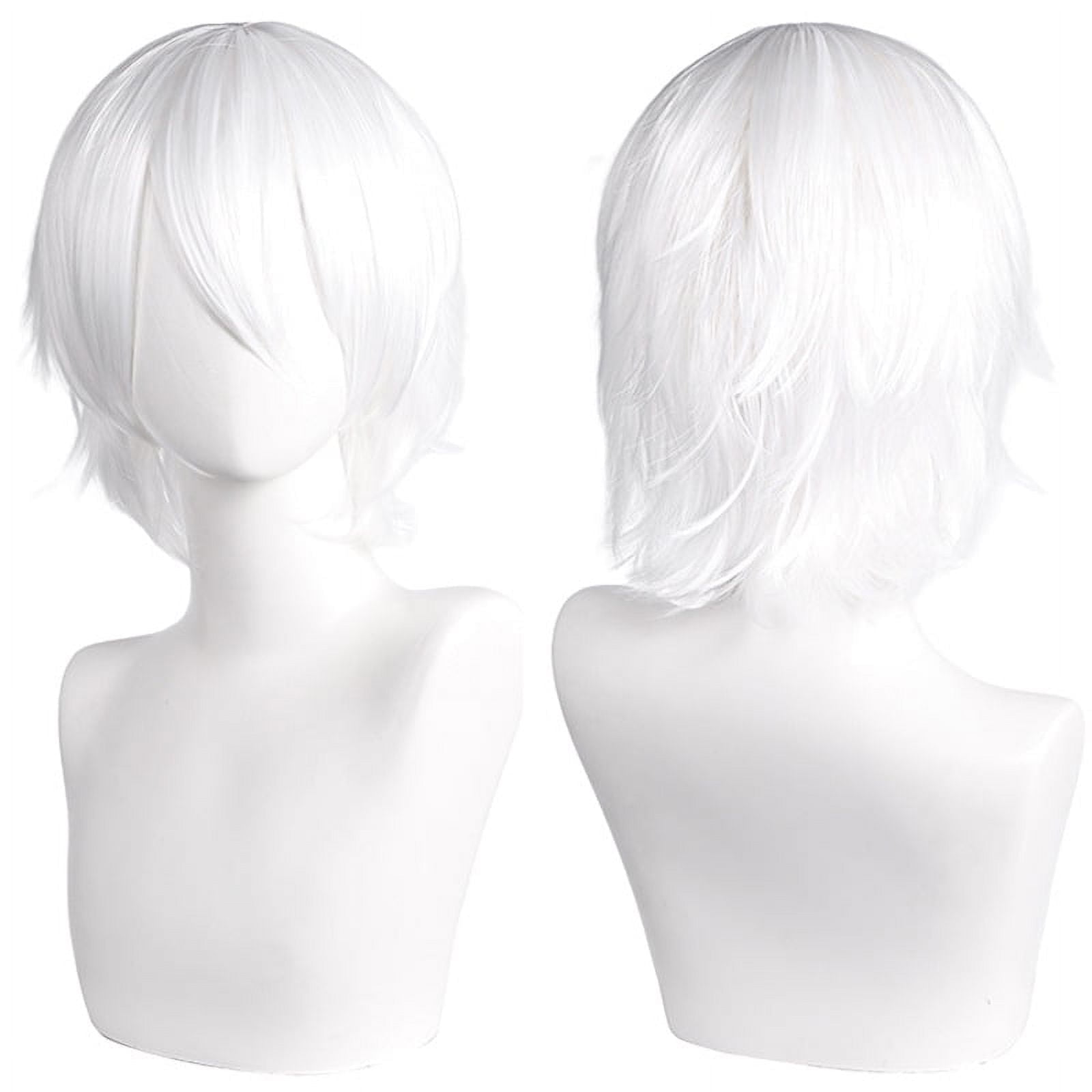XmhyTop Unisex Short Anime-Style Cosplay Wig, Fluffy Layered Heat ...