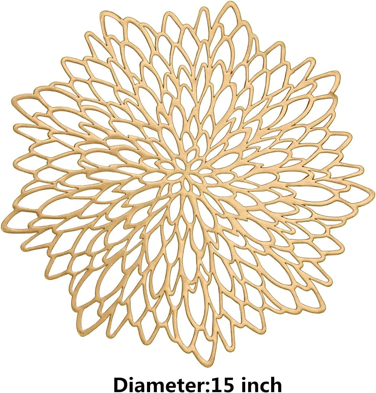 Xmkuwa Placemats 15 inch Pressed Vinyl Round Table Mates for Dining ...