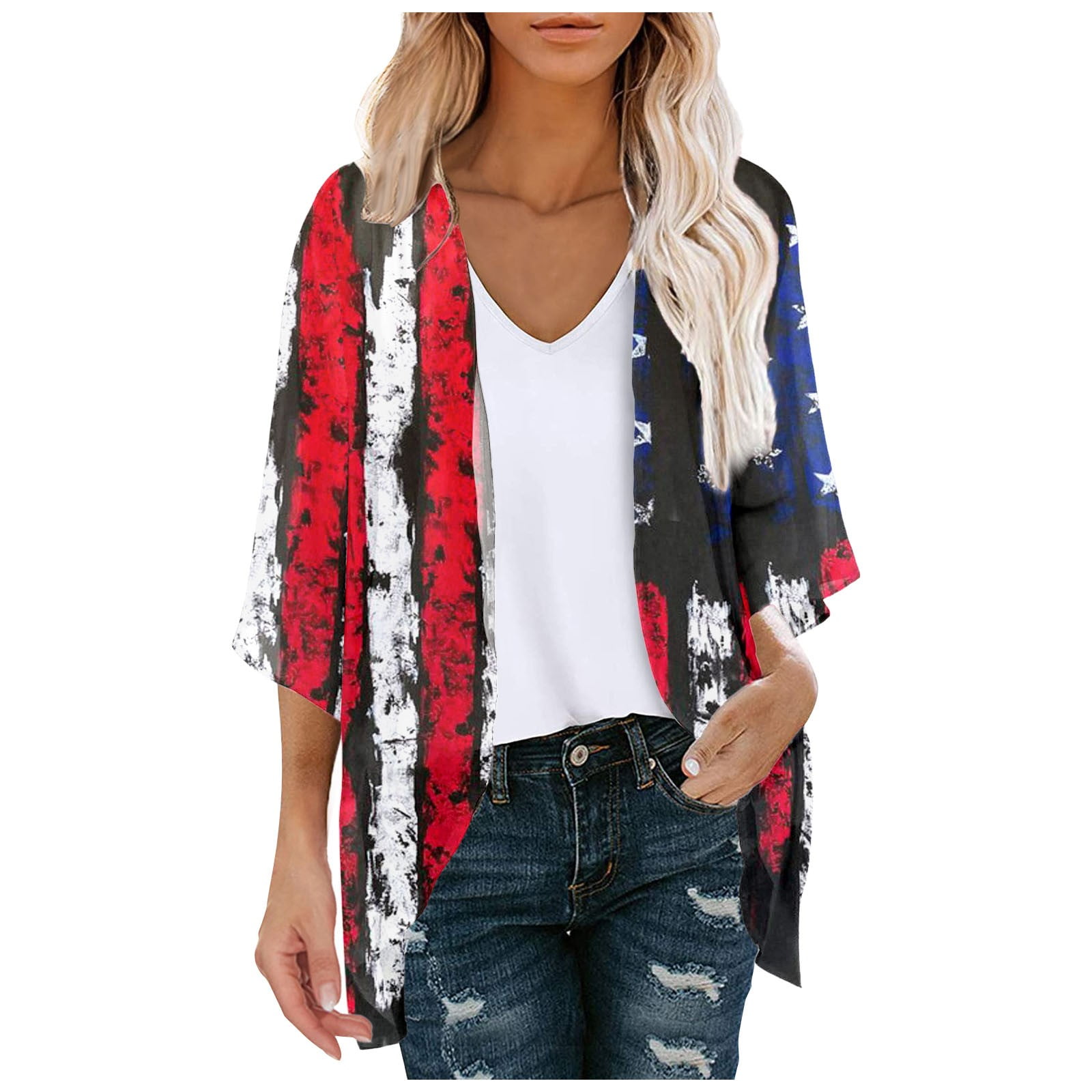 Xmyrz Fall Cardigans For Women Lightweight Comfortable Independence Day ...