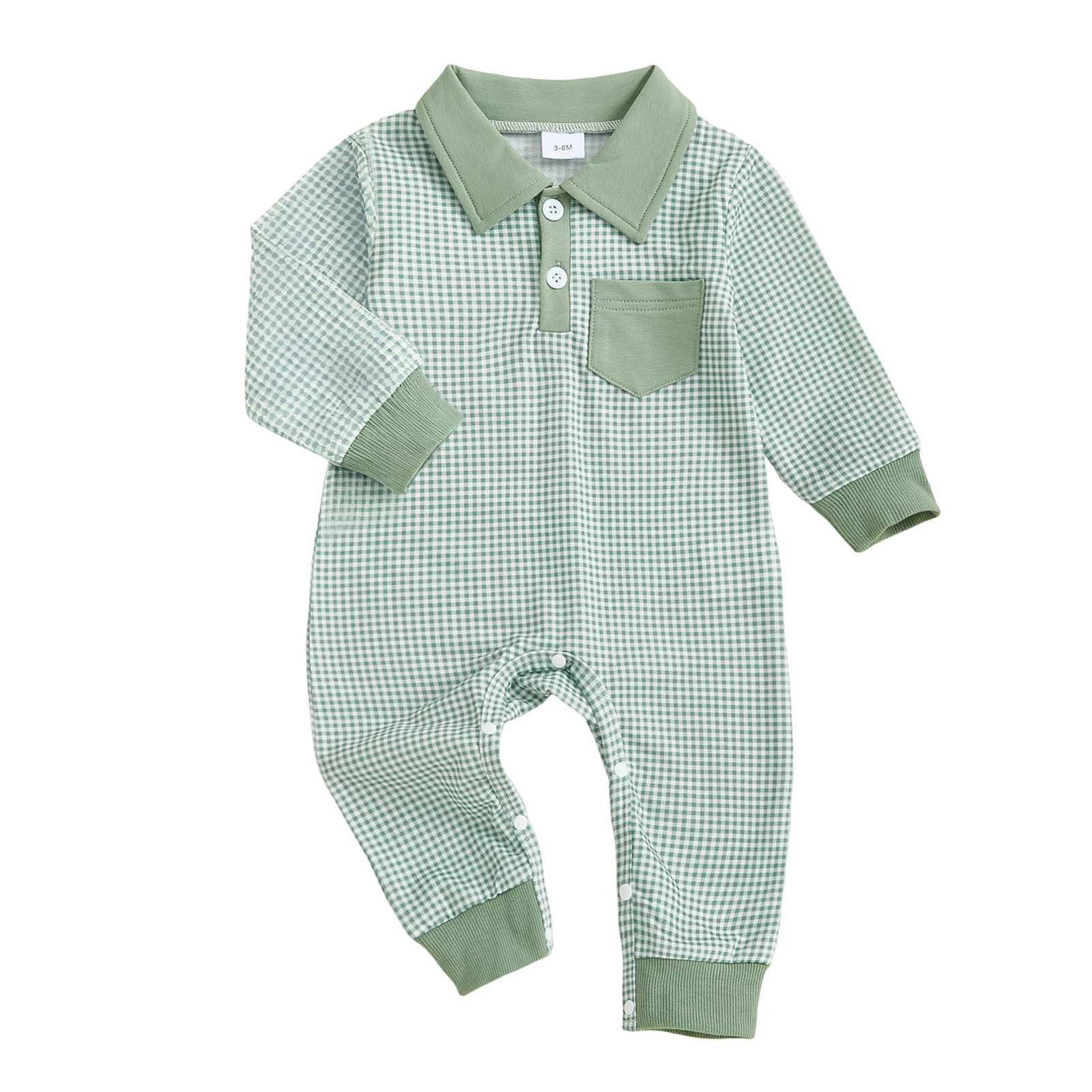 Xmyrz Fall Rompers For Infant Girls 2025 Plaid Print Basic Style ...