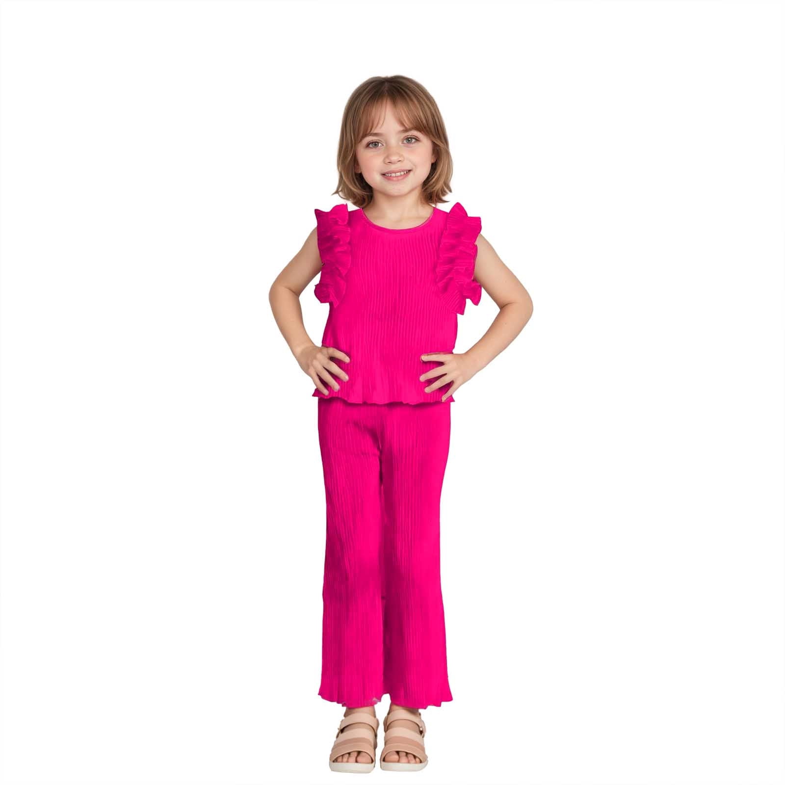 Xmyrz Girl Outfits Pants Set Sleeveless Cozy Outgoing Relaxed Striped ...