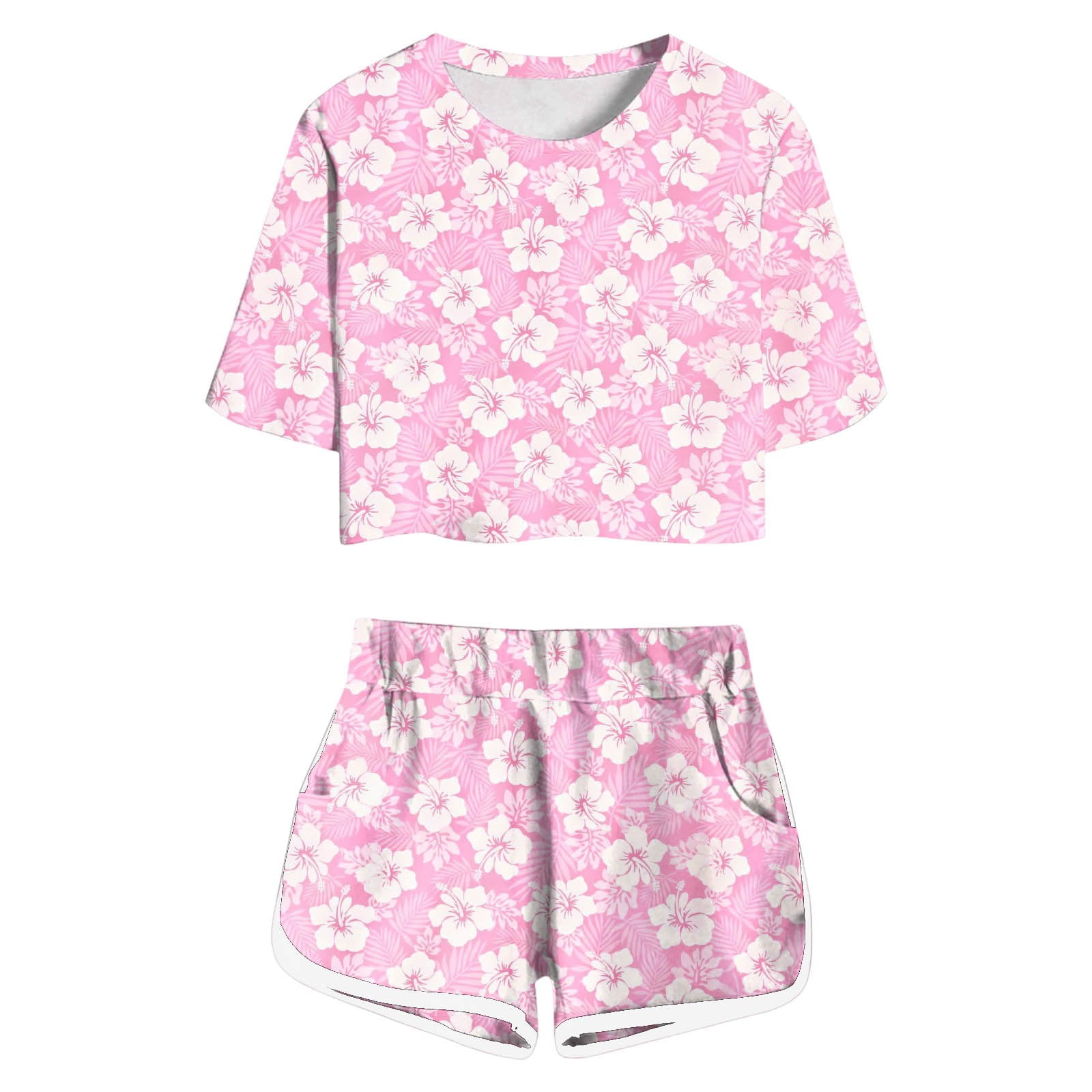 Xmyrz Girl Outfits Shorts Set Fitted Adorable Baggy Casual Print ...