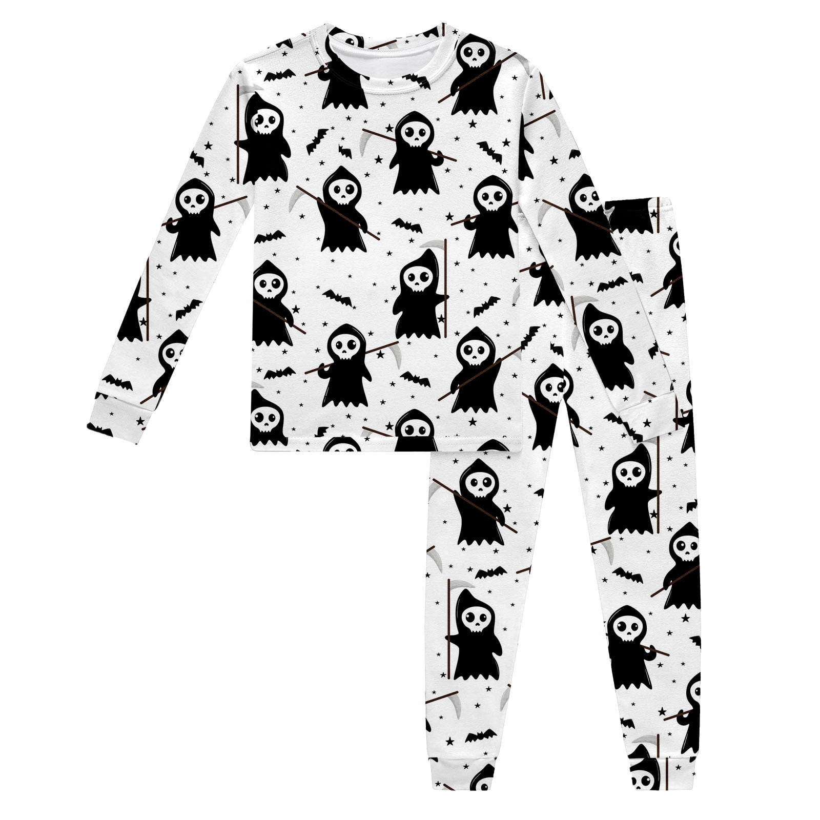 Xmyrz Hallowmas Girl'S Lightweight Pajamas Set Crewneck Pants Set Thin ...