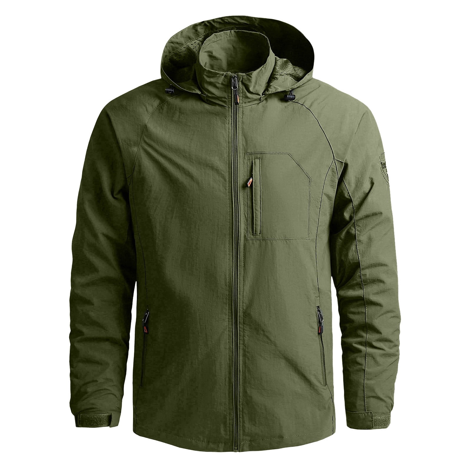 Xmyrz Lightweight Jacket Men Detachable Hooded Long Sleeve Zipper ...
