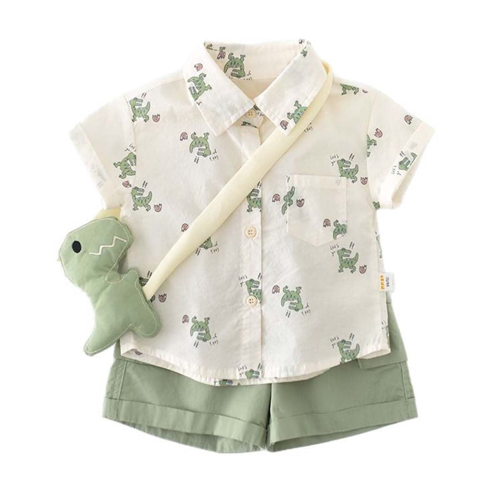 Xmyrz Little Boy Holiday Outfits Shorts Set Trendy Recreation Dinosaur ...