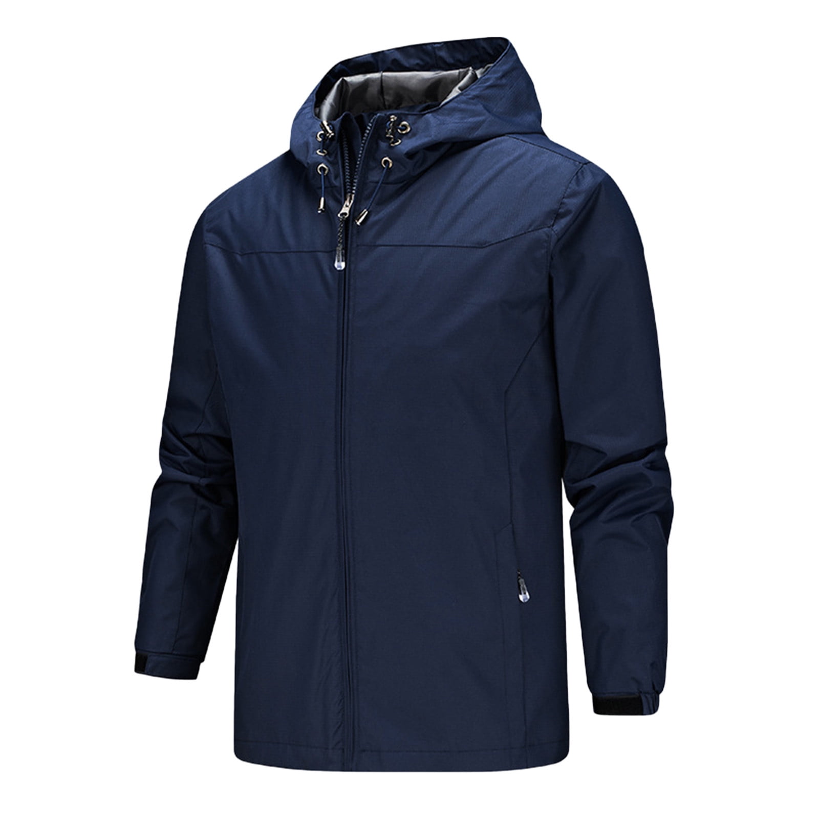 Xmyrz Mens Lightweight Jackets Winter Stand Collar Hooded Waterproof ...