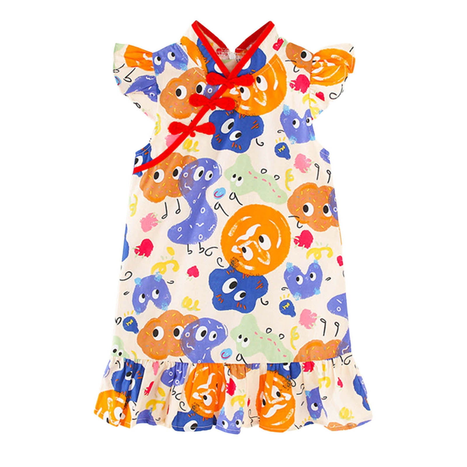 Xmyrz Princess Dresses For Girls Recreation Sleeveless Outgoing Print ...