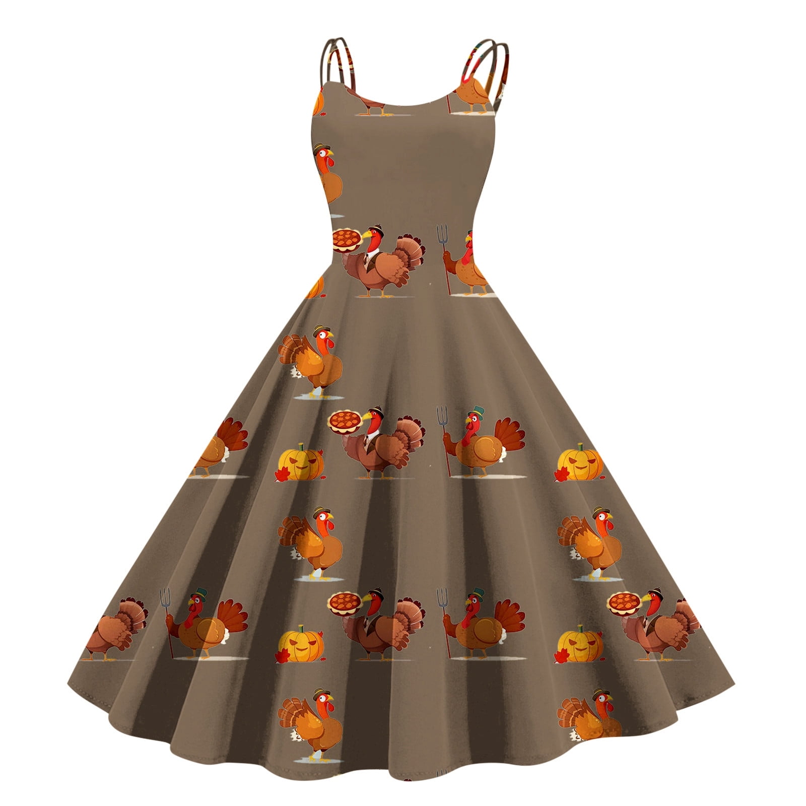 Xmyrz Thanksgiving Day Birthday Dresses For Women Midi Dress Stylish ...