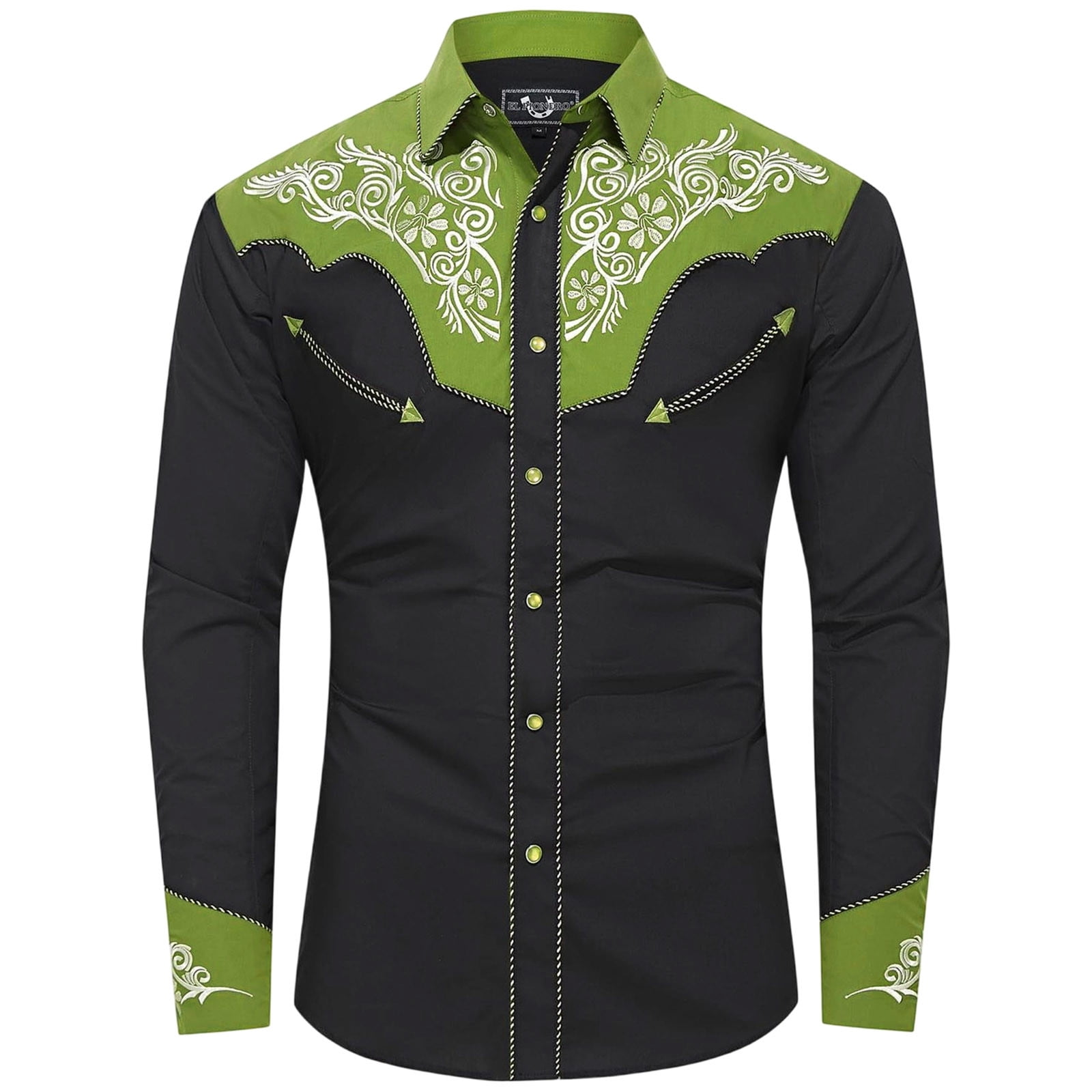 Xmyrz Western Shirts For Men Slim Fit Casual Button Down Shirt Cowboy ...