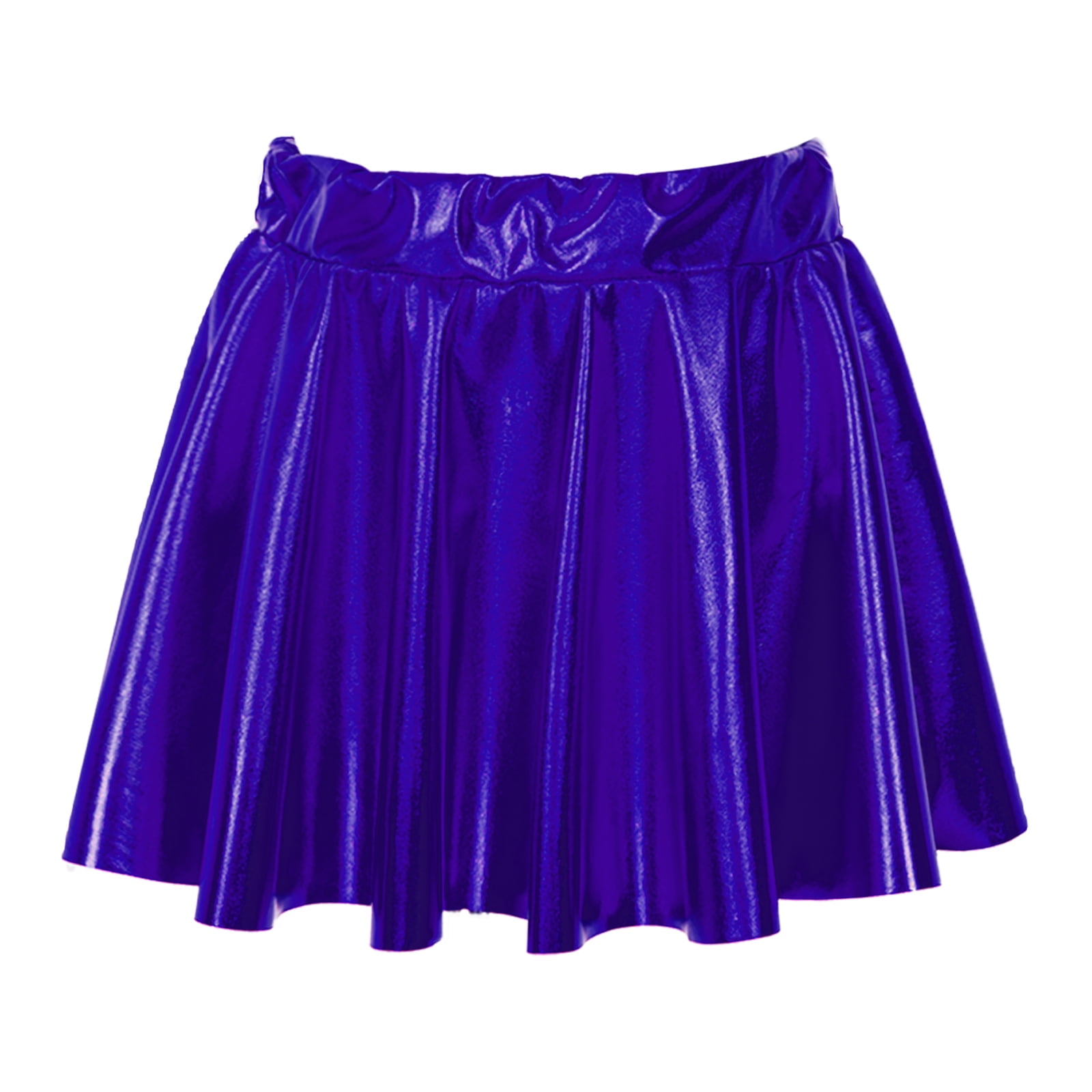 Xnihocha Ballet Dance Skater Skirt for Kids Girls Glossy Metallic High ...
