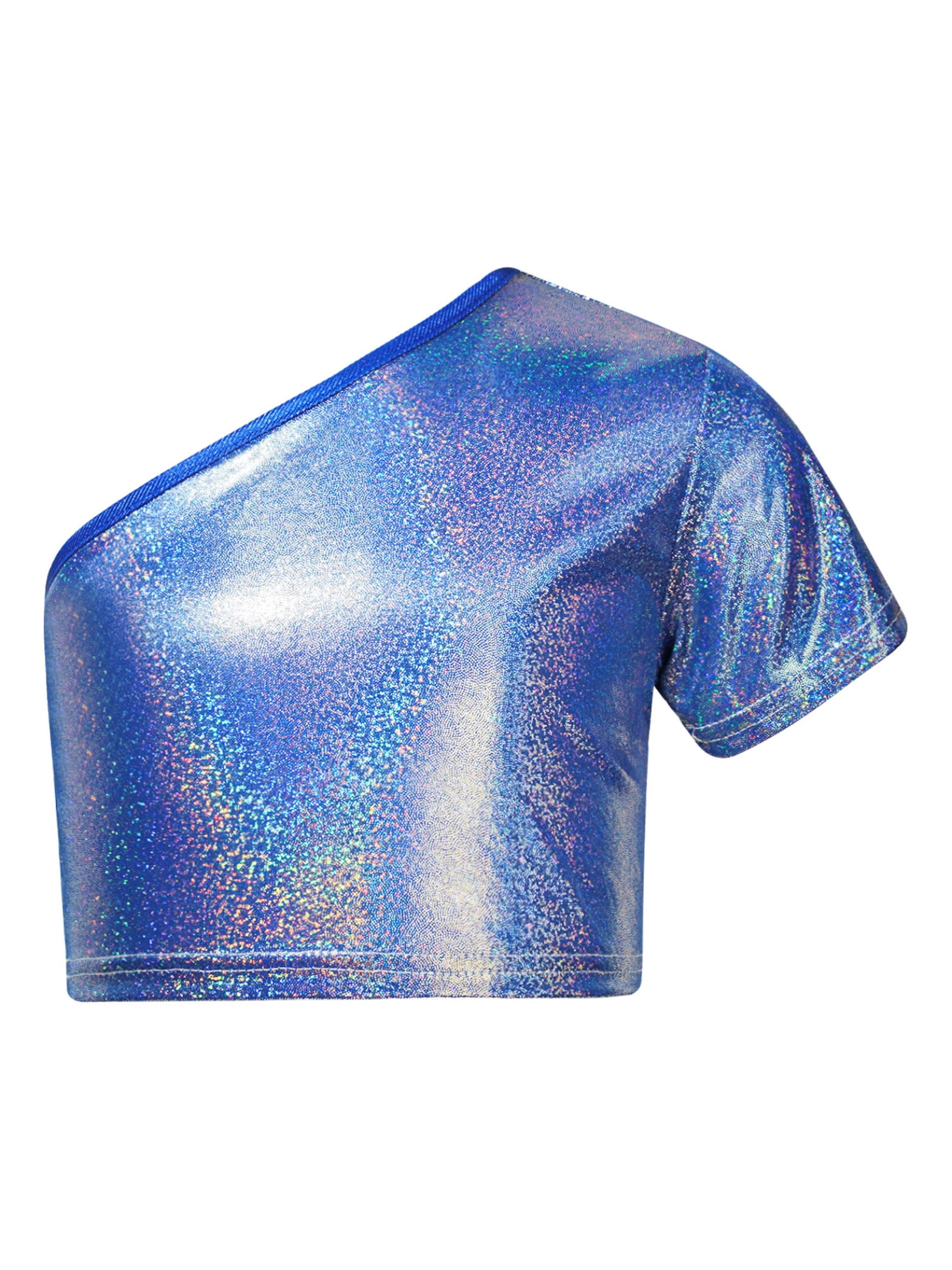 Xnihocha Girls Dance Crop Tops One Shoulder Cropped Tank Kids Jazz Hip ...