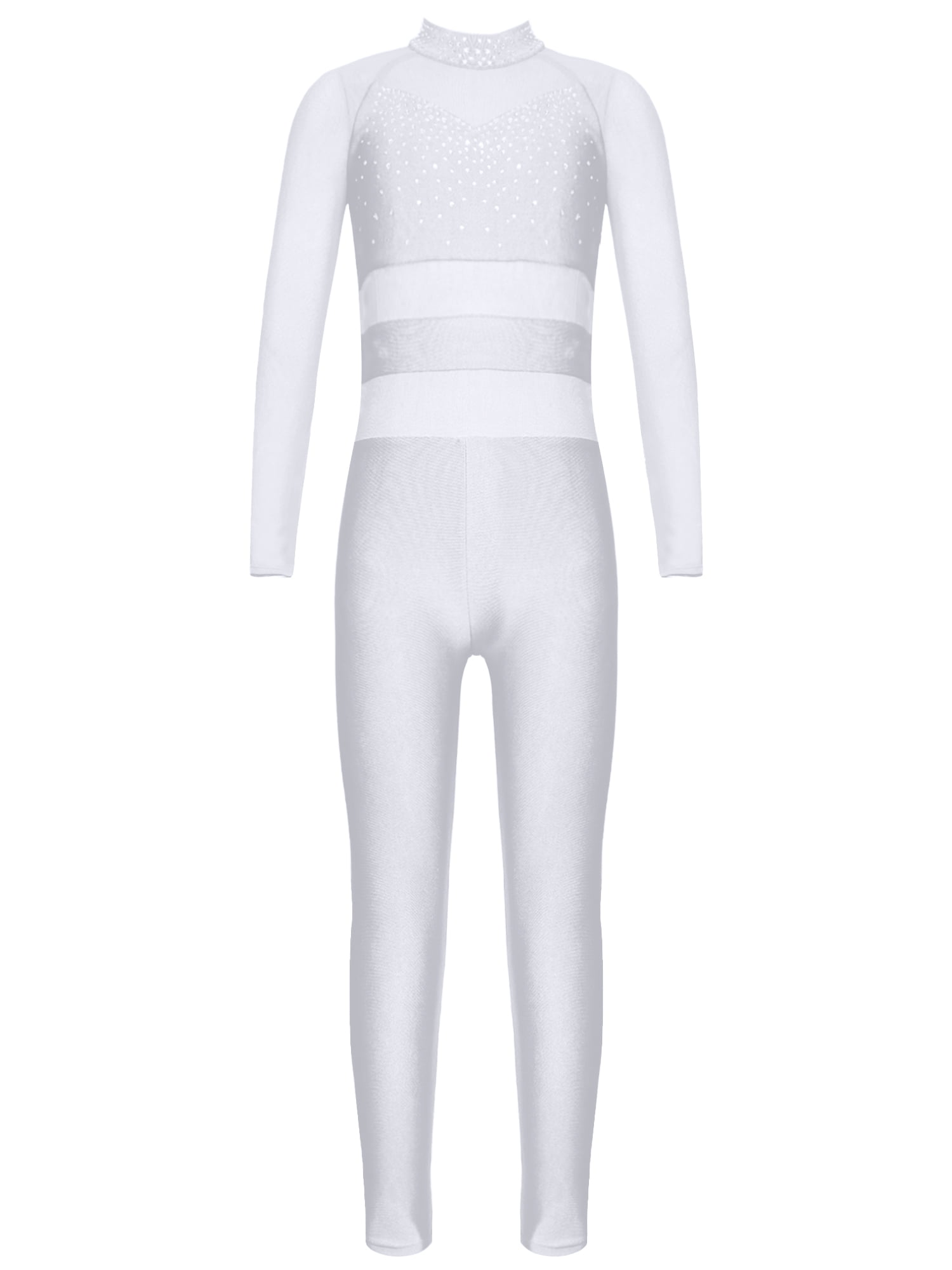 Xnihocha Girls Sparkle Long Sleeve Leotards for Gymnastics Dancing ...