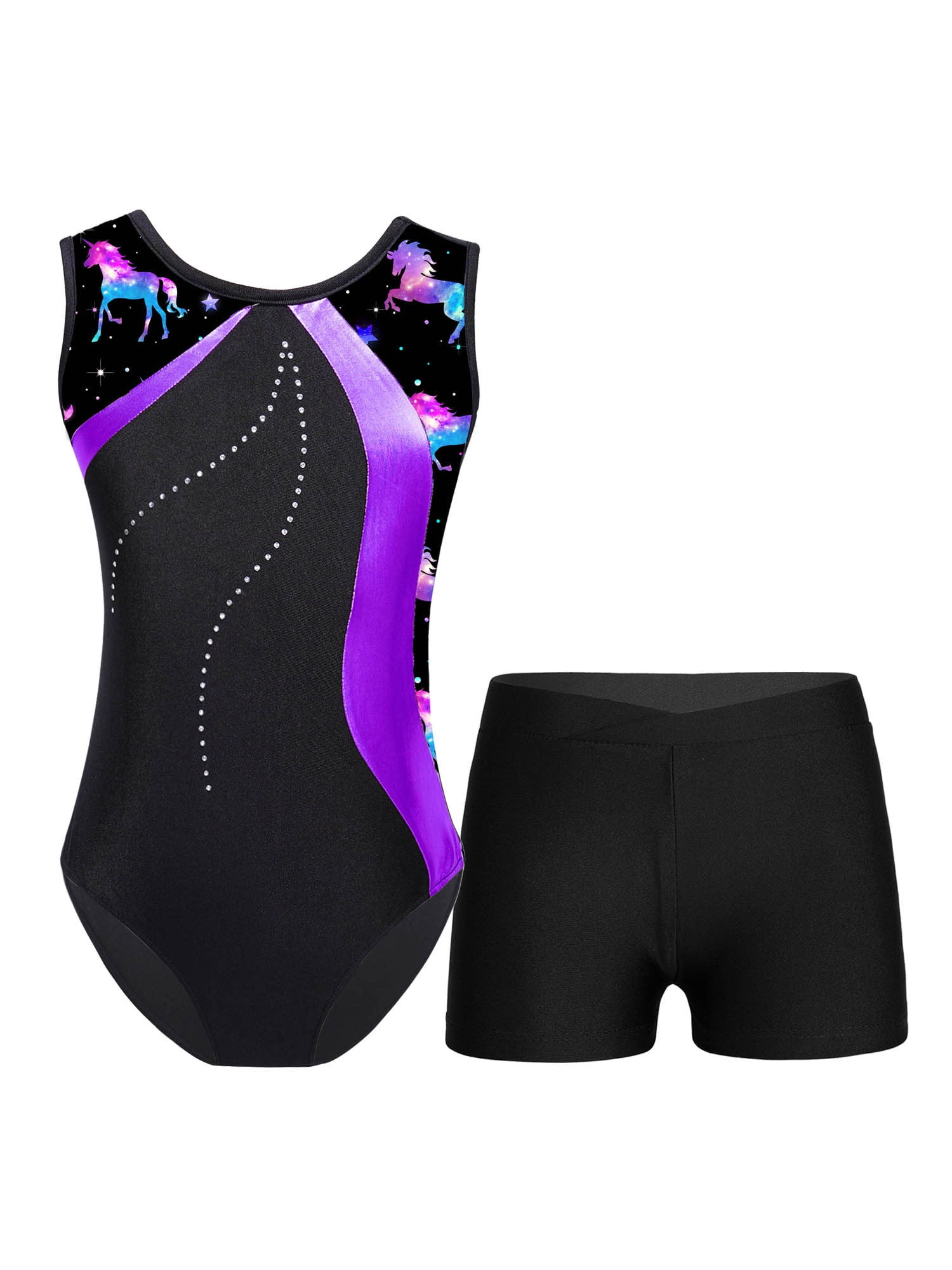Xnihocha Gymnastics Leotards for Girls Sleeveless Dance Leotard ...
