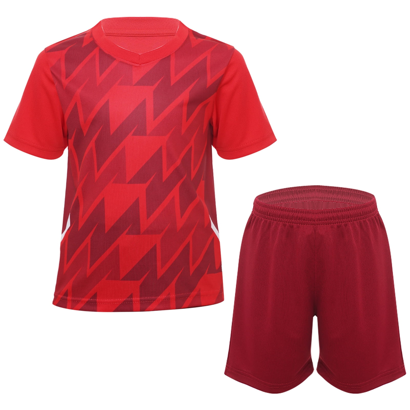 Xnihocha Kids Boys Football Training Uniform Soccer Jersey Short Sleeve ...