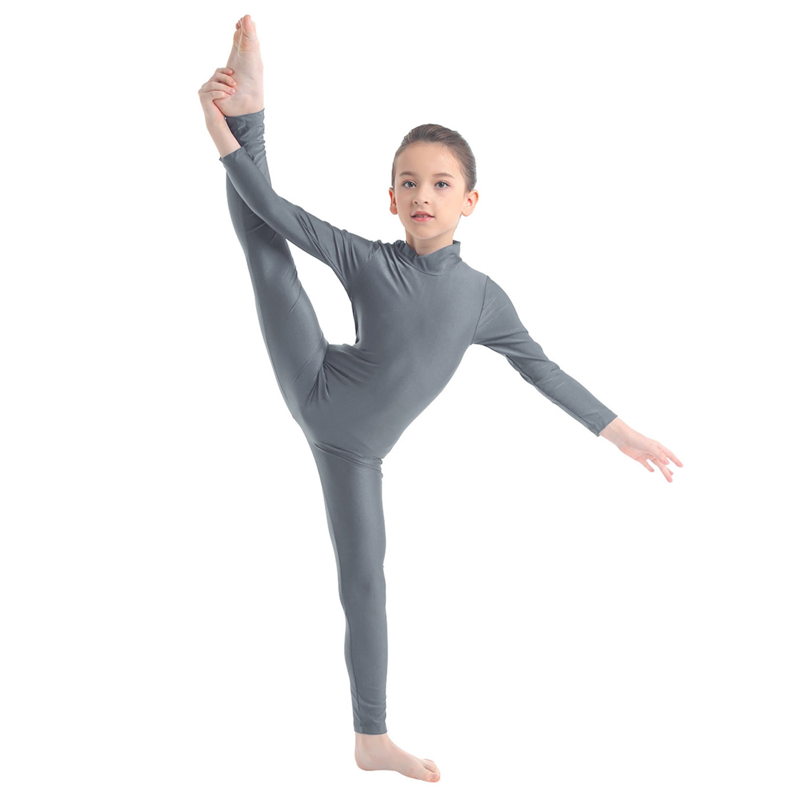 Xnihocha Kids Boys Girls Mock Neck Long Sleeve Unitard Leotard Full ...