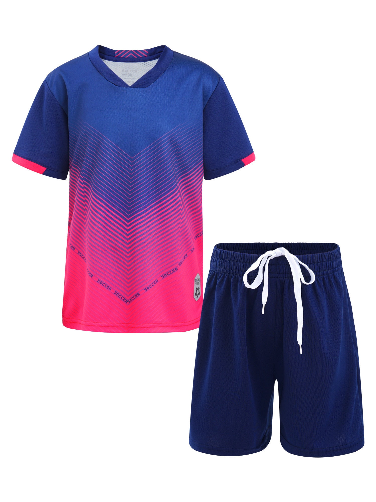 Xnihocha Kids Football Kit Football Uniform Jerseys Soccer T-shirt and ...