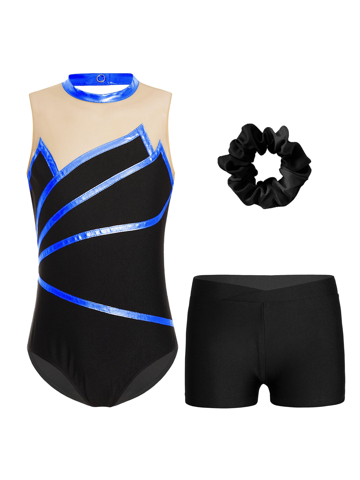 Xnihocha Kids Girl Gymnastics Outfits Sleeveless Leotards with Shorts ...