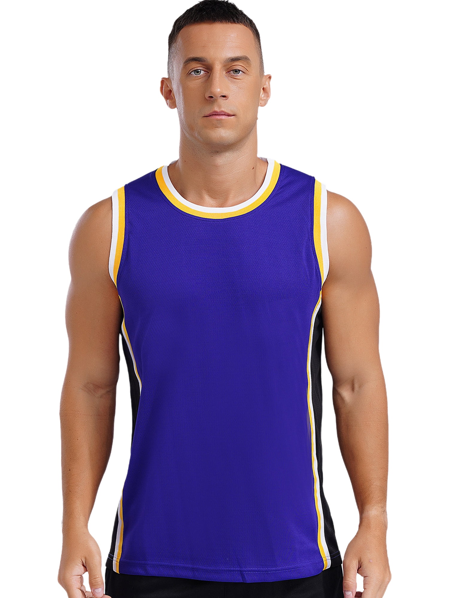 Xnihocha Mens Sleeveless Basketball Jersey Sports Team Uniform ...