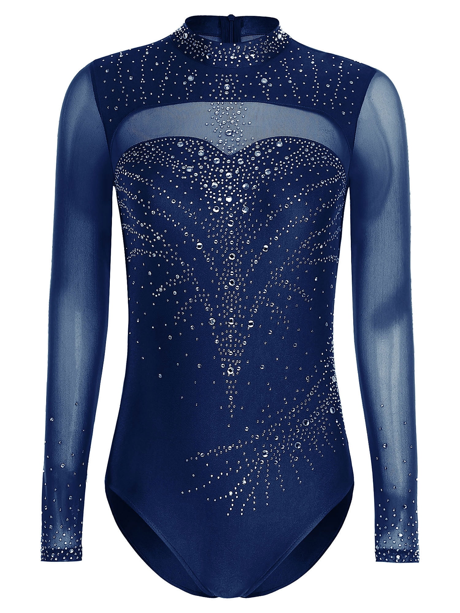 Xnihocha Women's Figure Skating Jumpsuit Long Sleeve Tank Unitards ...