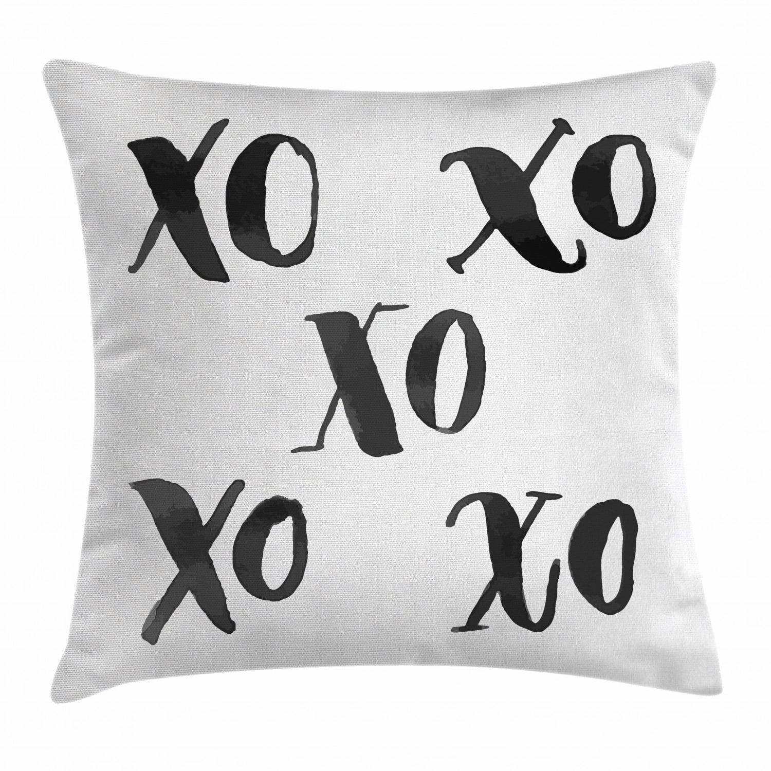 Xo Decor Throw Pillow Cushion Cover, Hugs and Kisses Letters Written ...