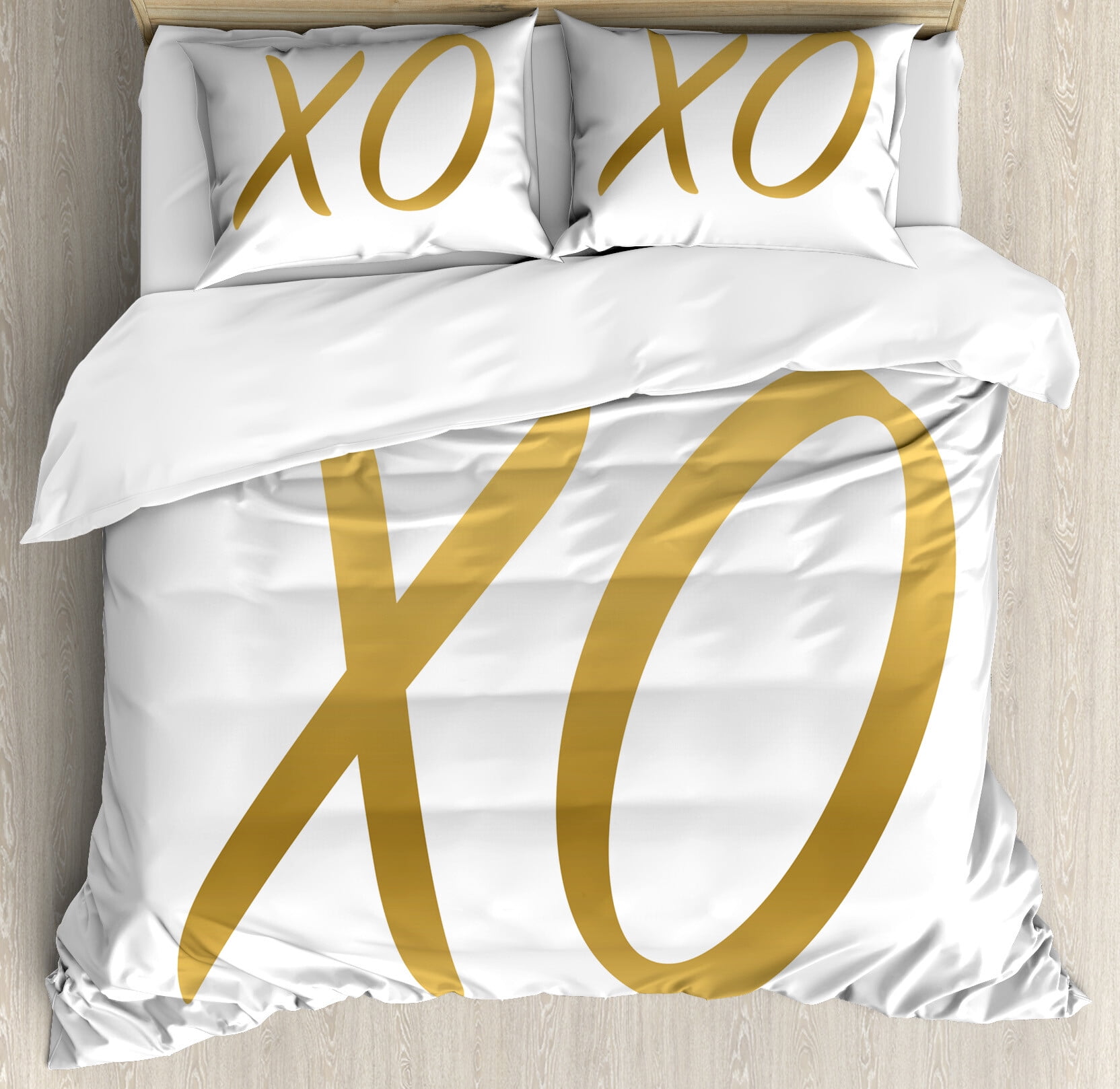 Xo Duvet Cover Set, Love Affection Happy Joyful Friendship Romance Sign ...