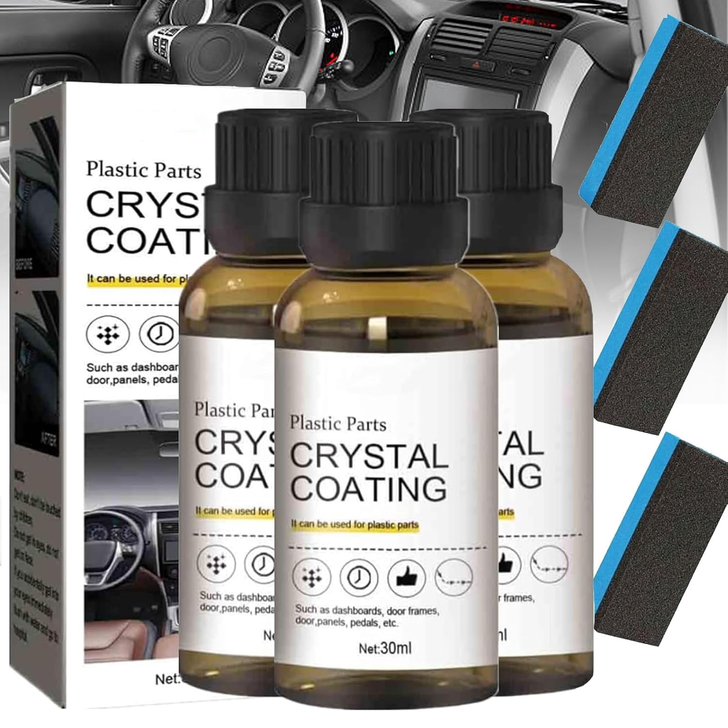 Xocfar Crystal Coating for Car Plastic Parts, Plastic Restorer ...