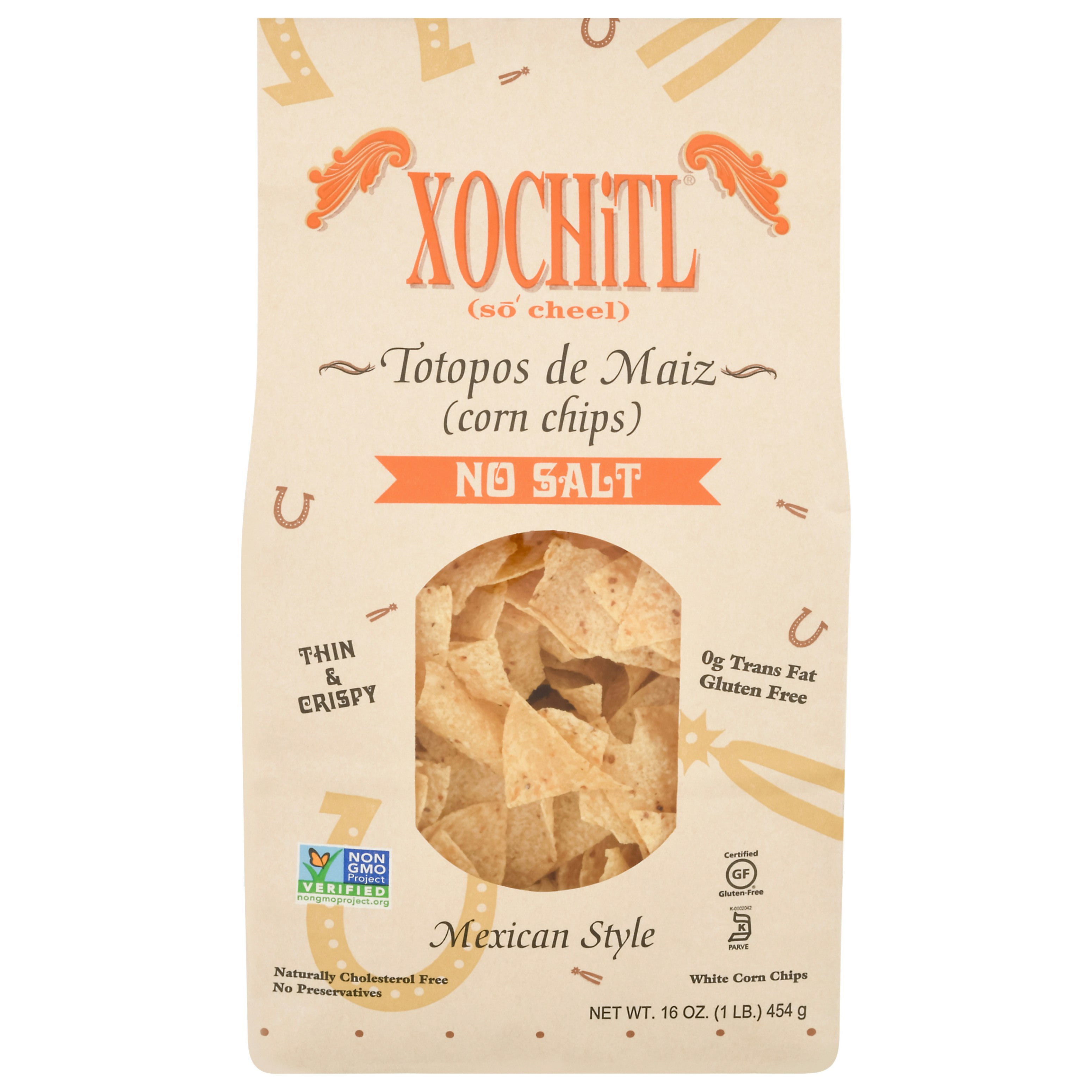 Xochitl No Salt Corn Chips 16 oz (Pack of 9) - Walmart.com