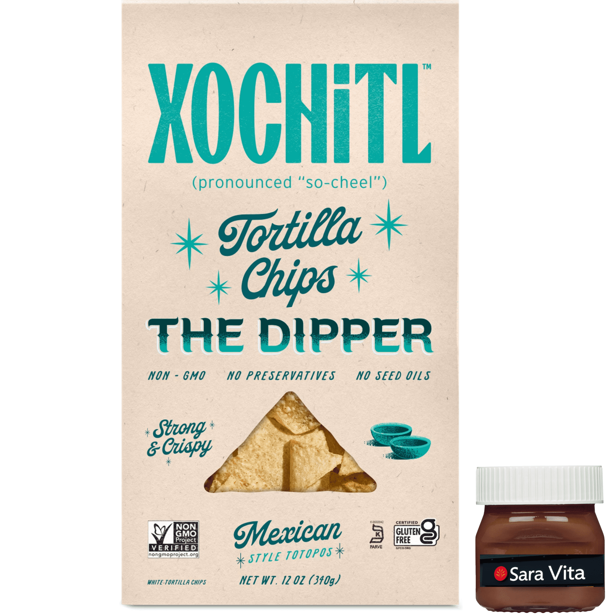 Xochitl The Dipper White Corn Tortilla Chips, 12 oz Paper Bag - Walmart.com