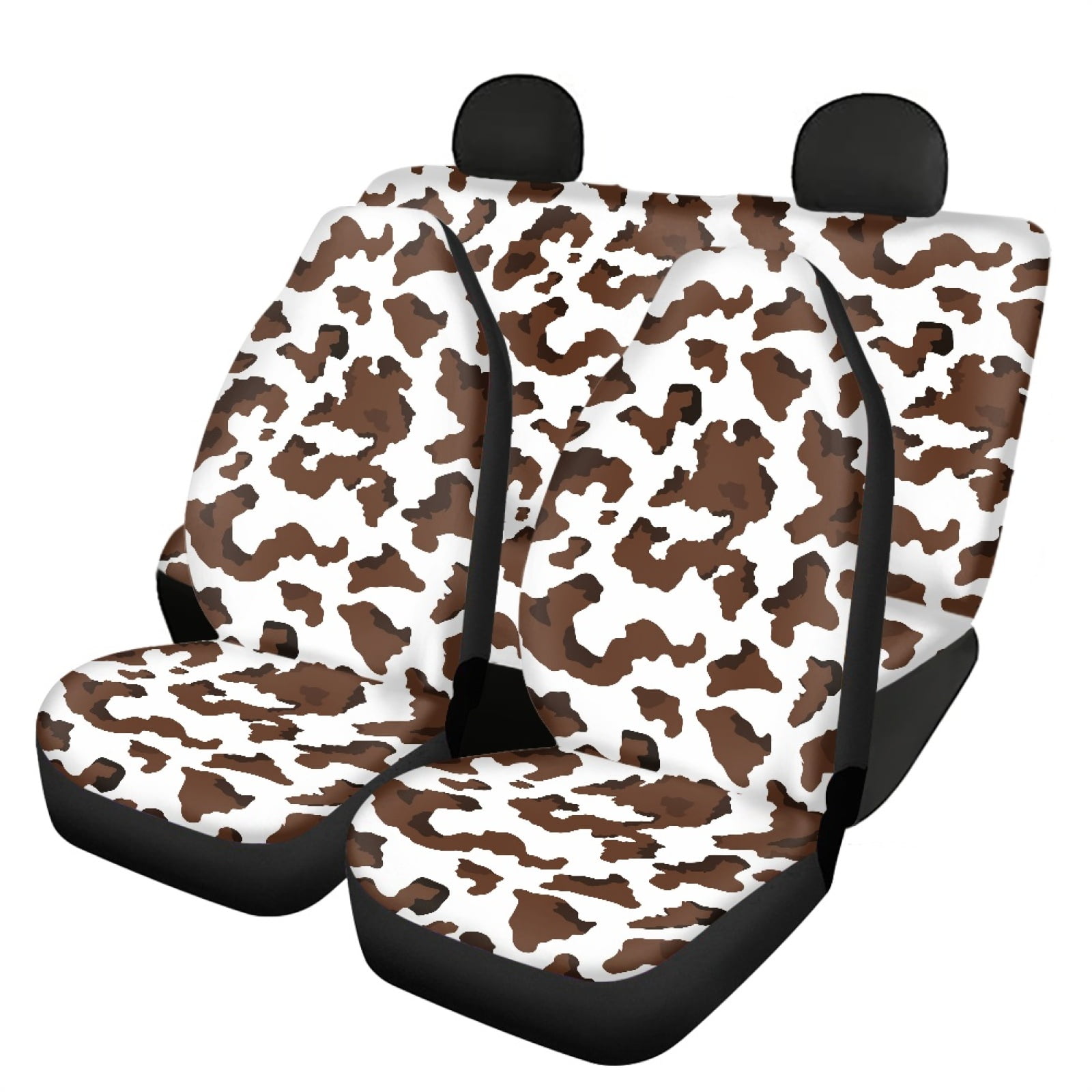 Xoenoiee 4 Pieces Automotive Seat Covers Front & Back Split Bench Seats ...