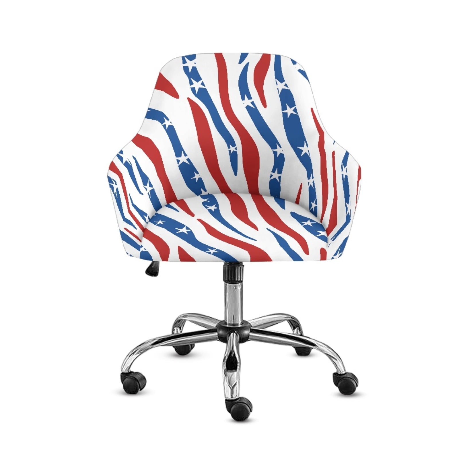 Xoenoiee American Flag Zebra Stripe Print Curved Back Chair Covers ...