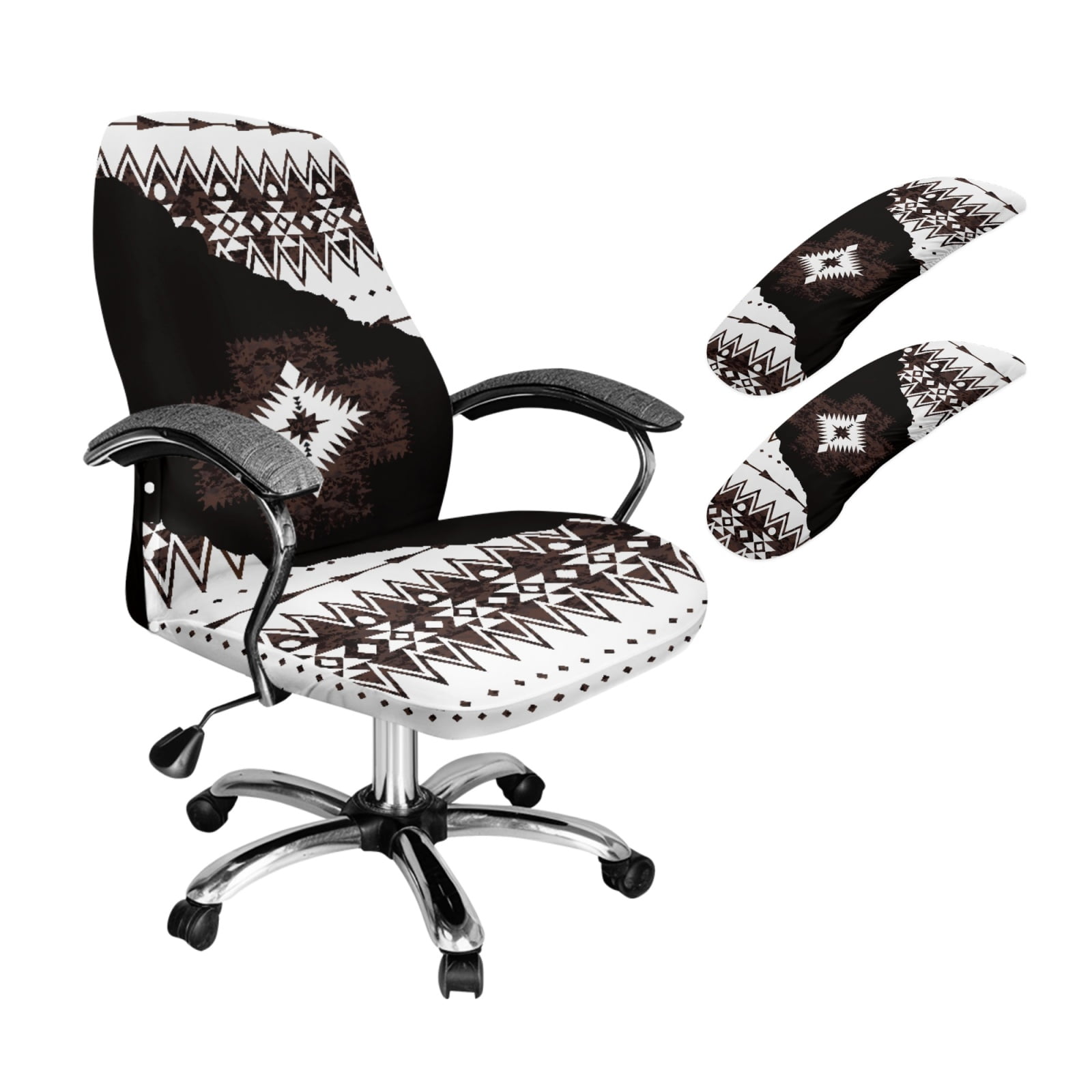 Xoenoiee Aztec American Tribal Geometric Pattern 3 Pieces Office Chair ...