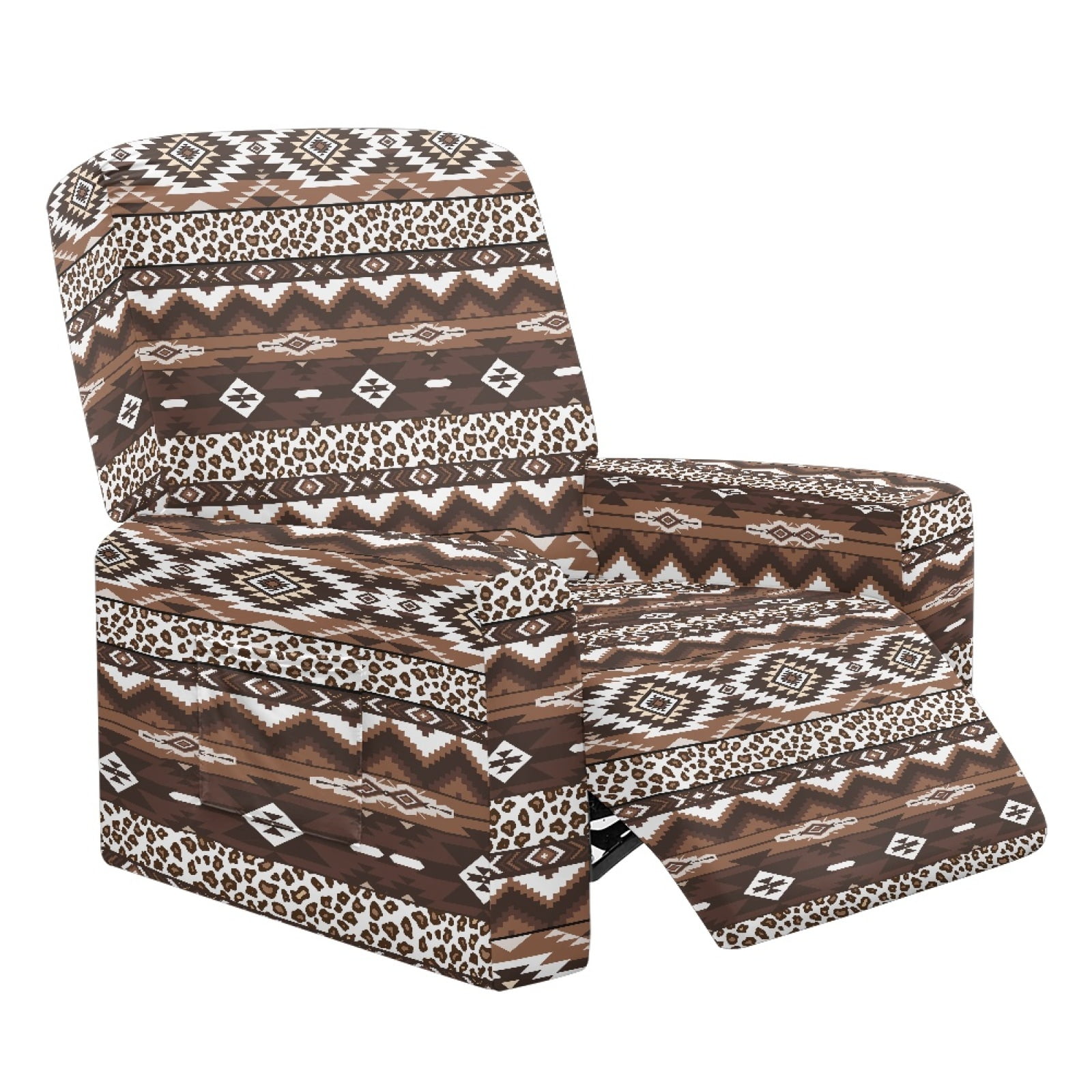 Xoenoiee Aztec Leopard American Tribal Geometric Pattern Recliner Chair ...