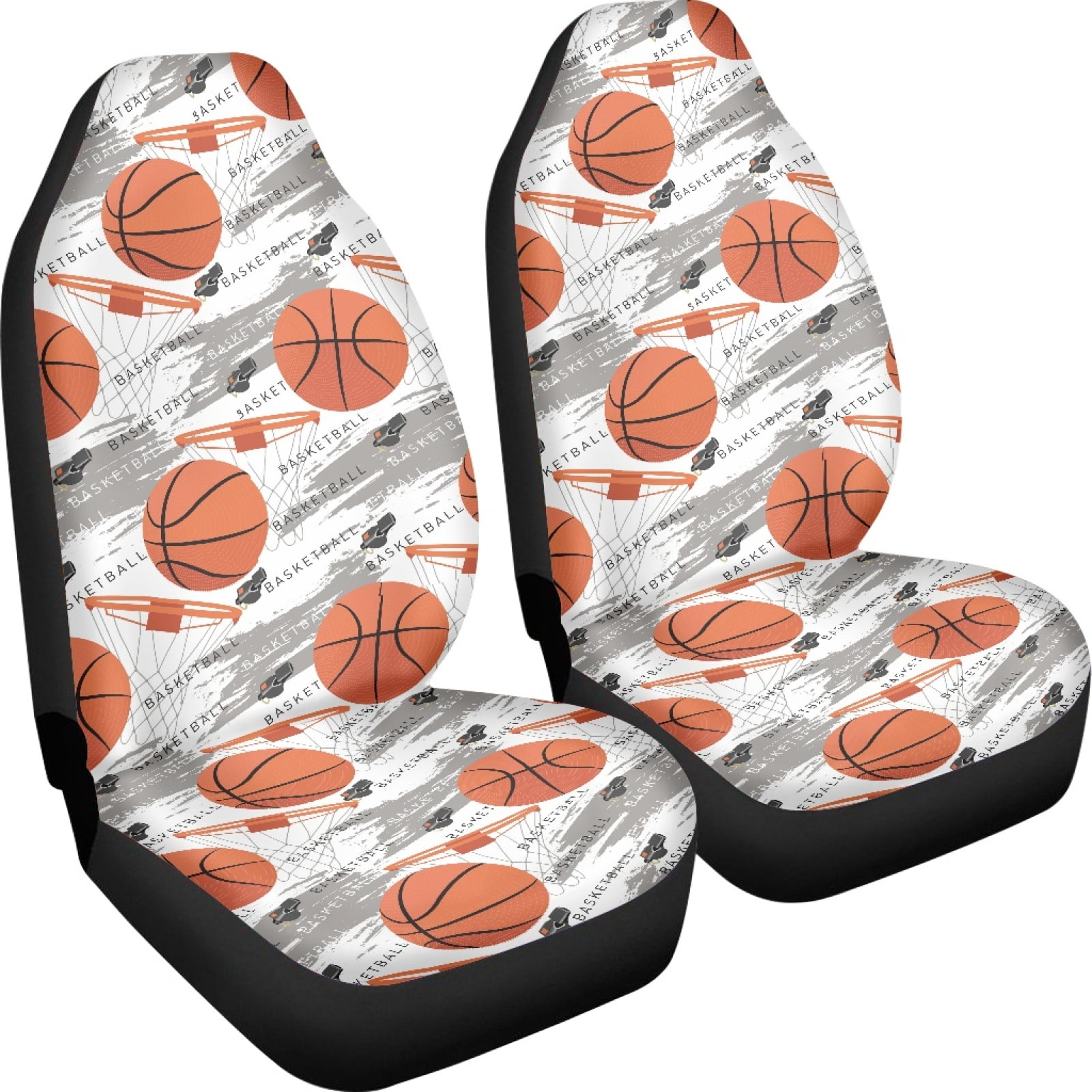 Xoenoiee Basketball Print Car Seat Covers for Front Seats, Universal ...