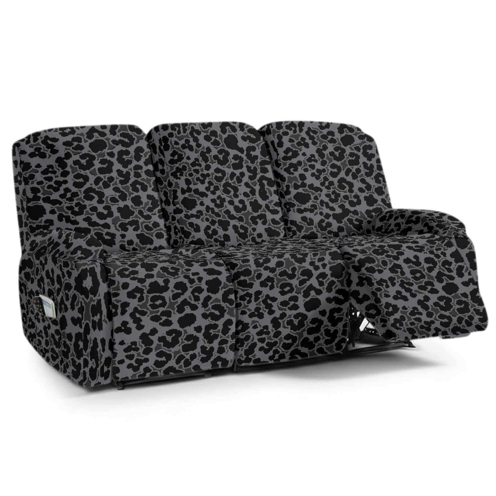 Xoenoiee Black Leopard Print Recliner Sofa Covers Couch Cover for ...