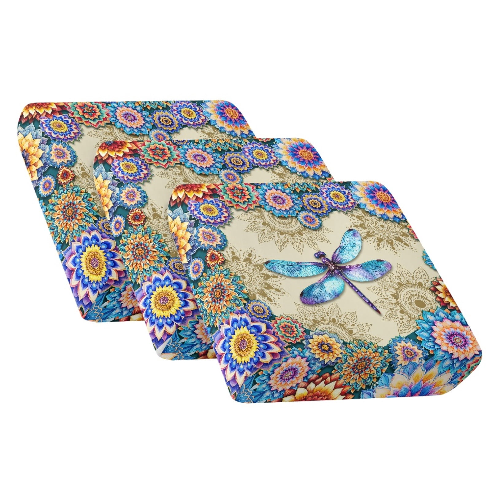 Xoenoiee Boho Mandala Dragonfly Print Outdoor Couch Cushion Covers ...