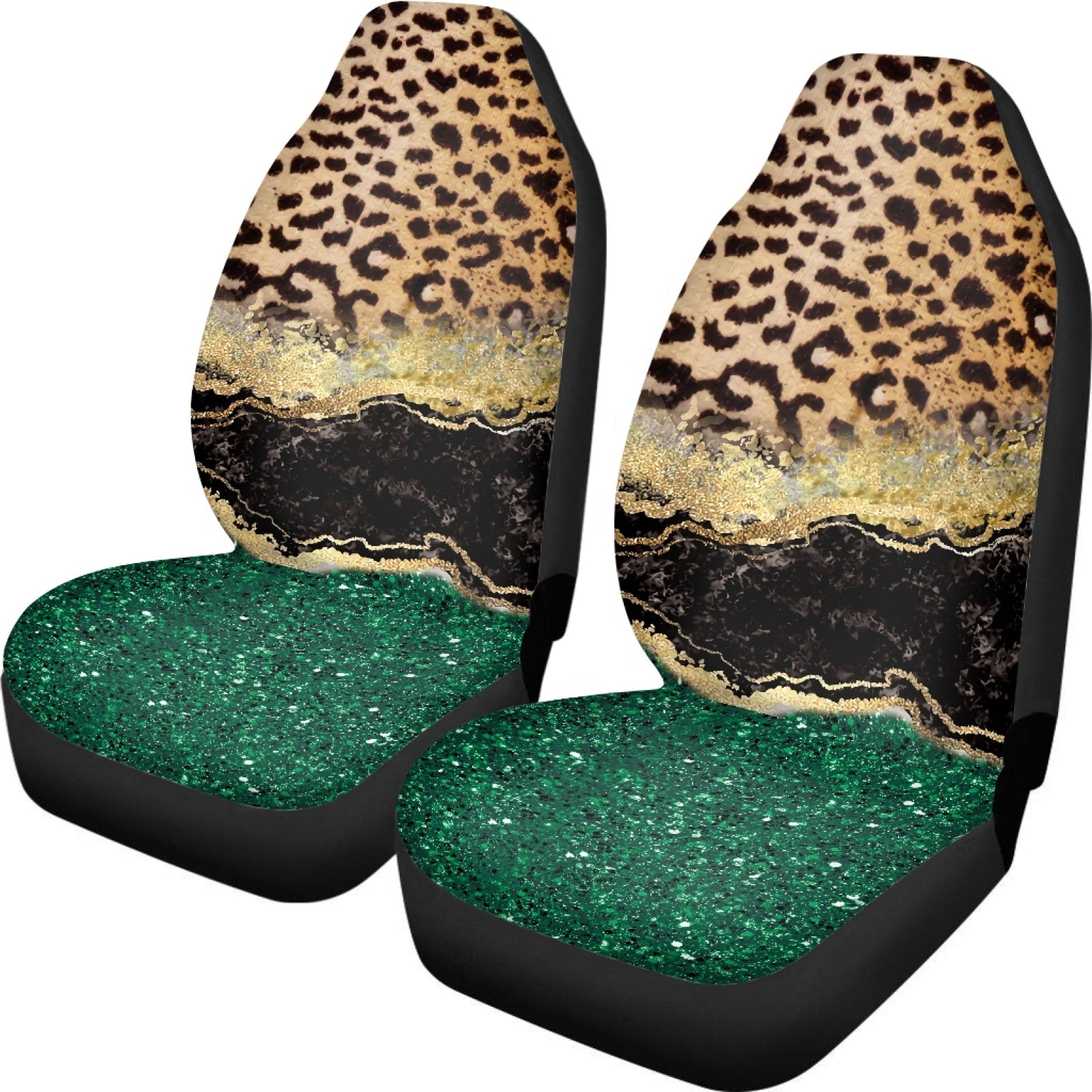 Xoenoiee Brown Leopard Marble Texture Print Car Seat Covers Full Set of ...