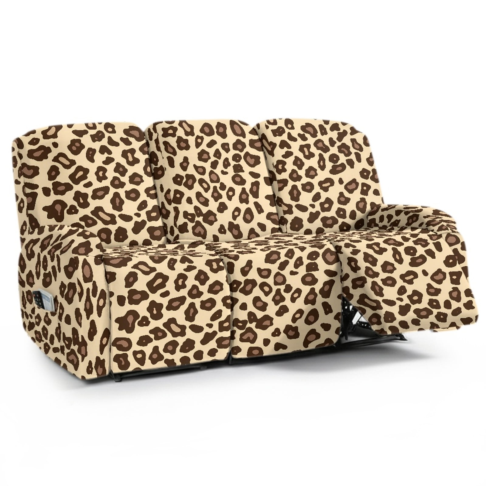 Xoenoiee Brown Leopard Print Recliner Chair Covers Lazy Boy Recliner ...