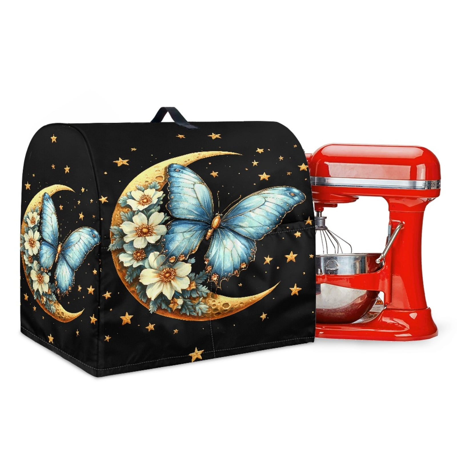 Xoenoiee Butterfly Moon Star Flower Print Mixer Dust Cover for Kitchen ...