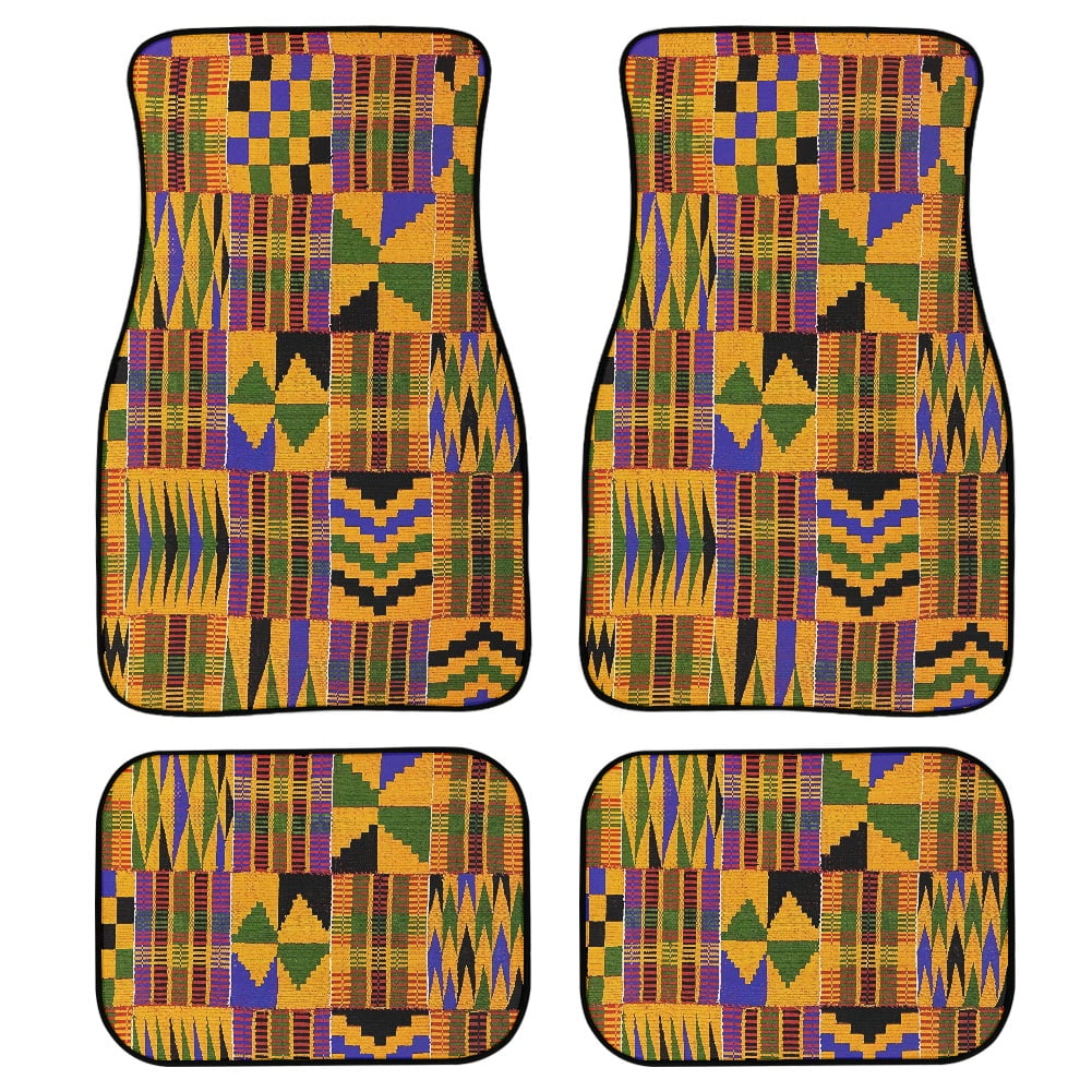 Xoenoiee Car Floor Mat African Kente Tribal Design Auto Carpet Front ...