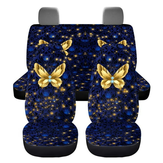 Xoenoiee Car Front and Back Seat Covers for Women Men, Galaxy Stars ...