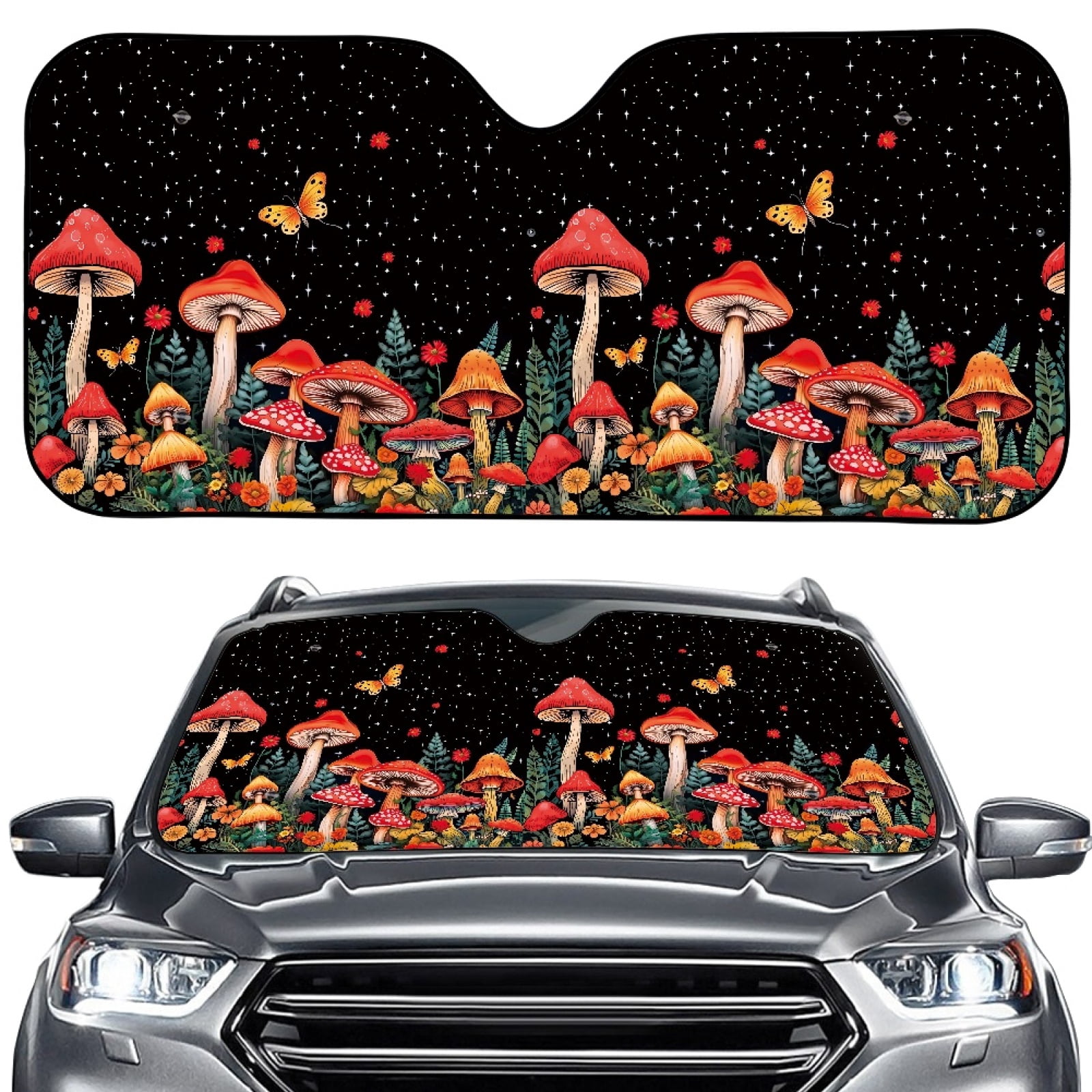 Xoenoiee Car Front Windshield Universal Sun Visor UV Ray Blocker Keep ...
