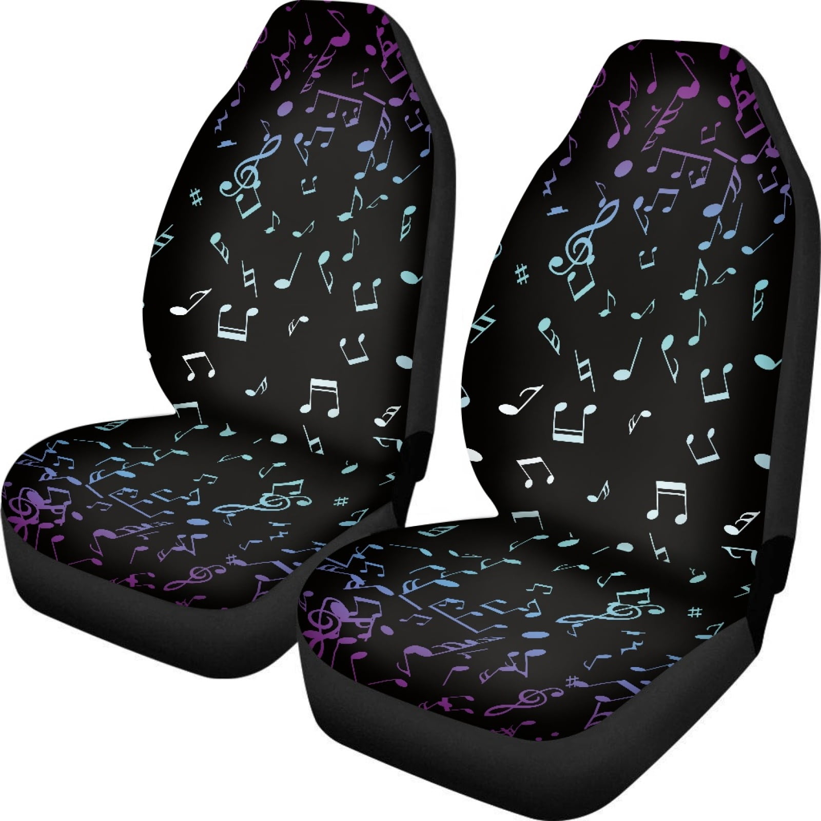 Xoenoiee Car Seat Covers for Front Seats, 2 Pack, Music Note Pattern ...
