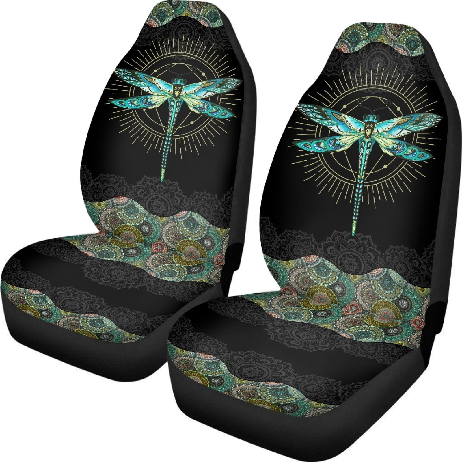 Xoenoiee Car Seat Covers High Back Design for Front Seats, Dragonfly ...
