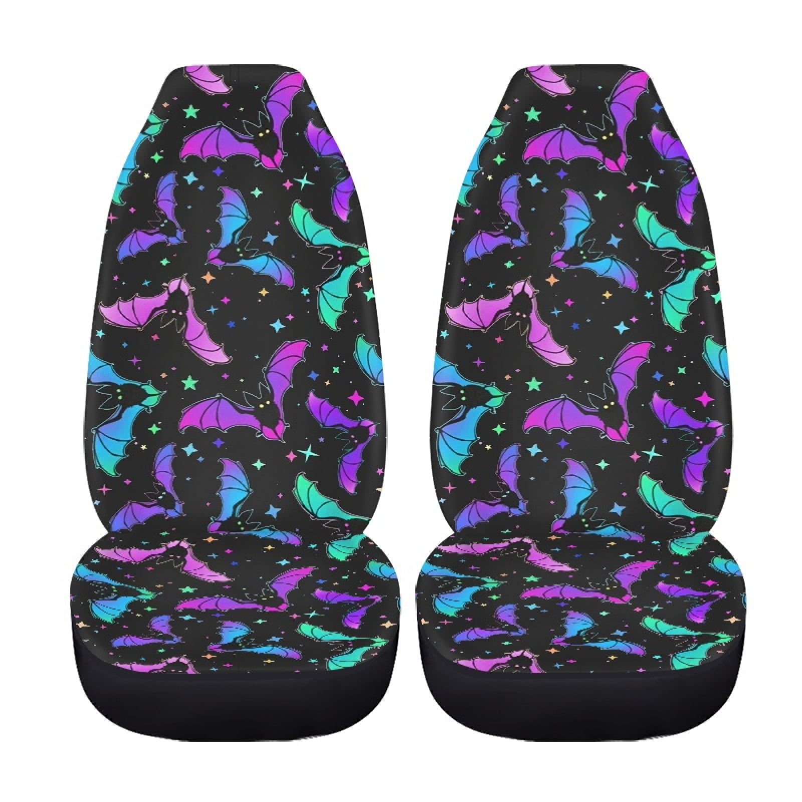 Xoenoiee Colorful Bat Stars Pattern Car Seat Cover Front Seats Only ...