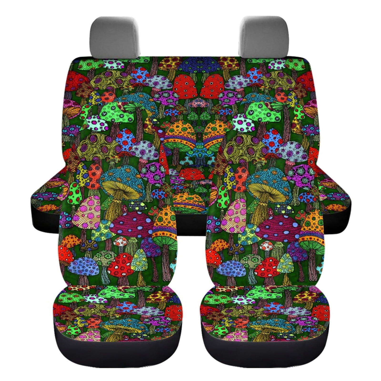 Xoenoiee Colorful Mushrooms Print Car Seat Cover Full Set Auto Seats ...