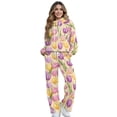 Xoenoiee Colorful Tulip Flower Print Sweatsuit Tracksuit Womens 2 Piece ...