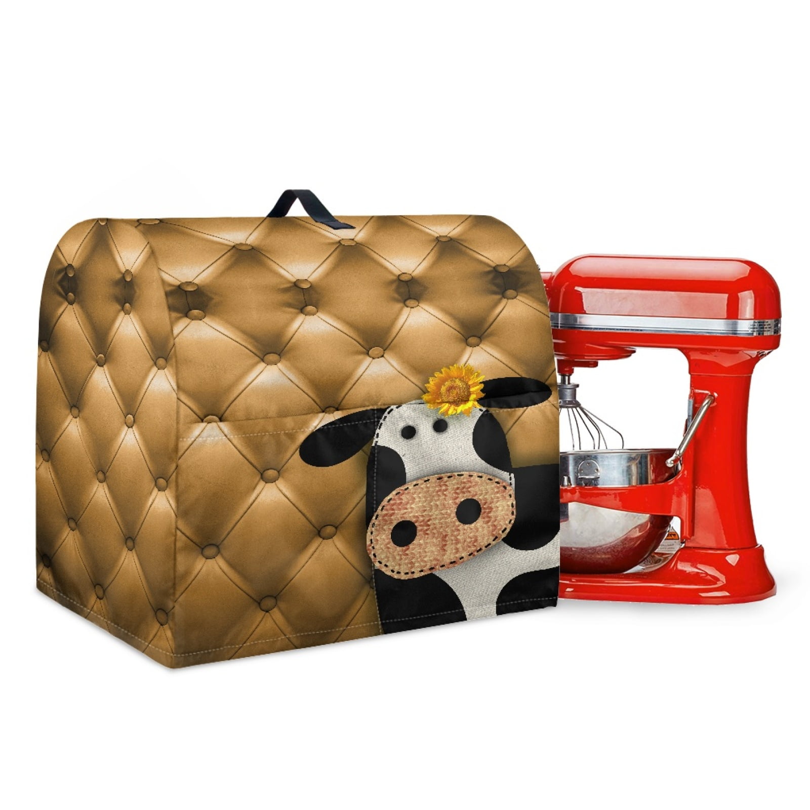 Xoenoiee Cow Sunflower Print Stand Mixer Covers Kitchen Aid Mixer Cover ...